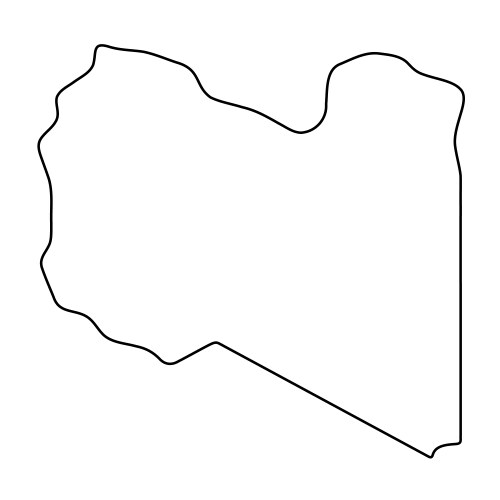 Libya simplified map Royalty Free Vector Image