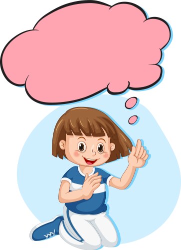 Child thinking Royalty Free Vector Image - VectorStock