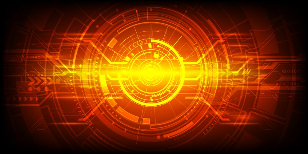 Red gaming interface data digital technology Vector Image