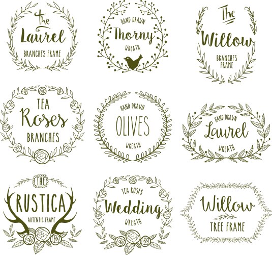 Hand drawn elements Royalty Free Vector Image - VectorStock