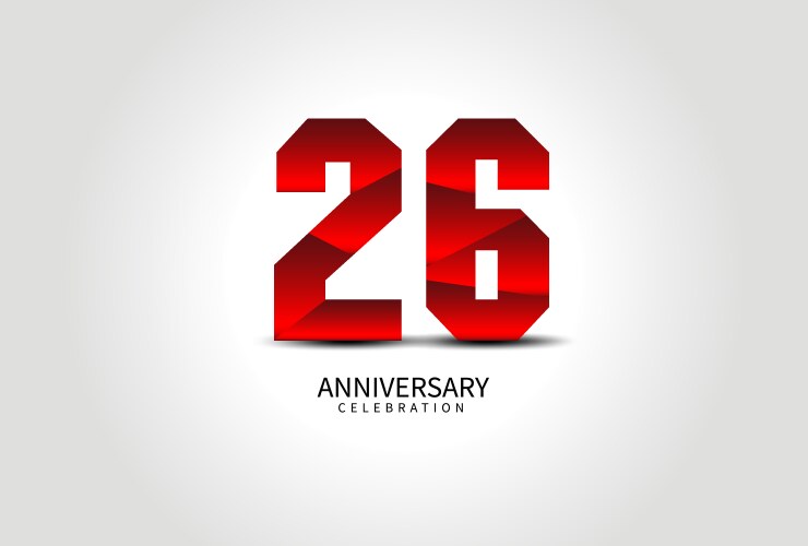 26 year anniversary celebration logo Royalty Free Vector