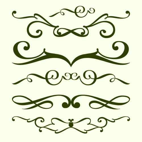 Green swash ornamental with leaf Royalty Free Vector Image