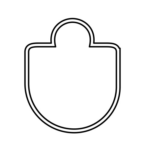 Outline shape football Royalty Free Vector Image