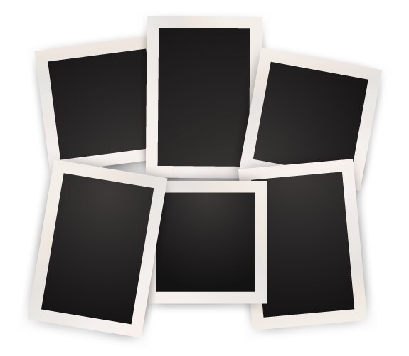 Photo album template instant frame mockups Vector Image