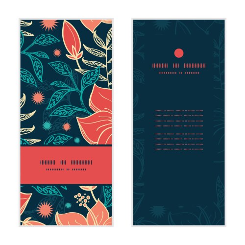 Tropical flower vertical banners Royalty Free Vector Image