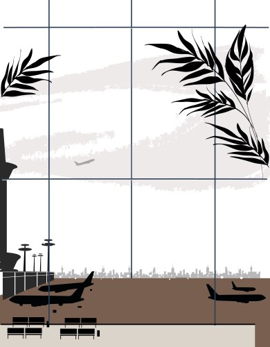 Open window template view Royalty Free Vector Image