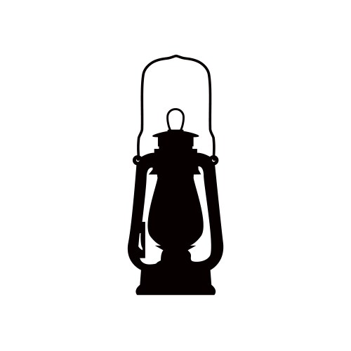 Night lantern camp logo design Royalty Free Vector Image