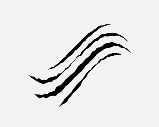 Claws scratches animal monster mark design Vector Image