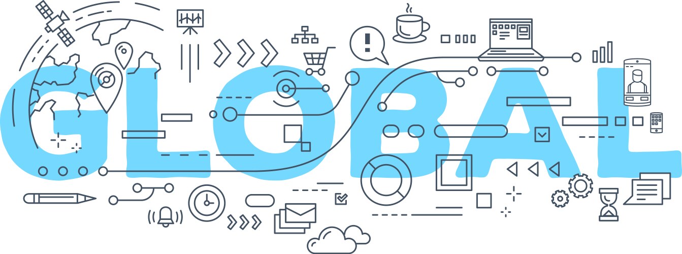 Knowledge word lettering Royalty Free Vector Image