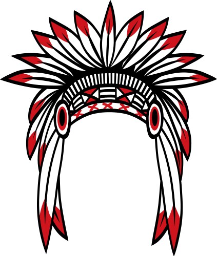 Native indian american headdress Royalty Free Vector Image