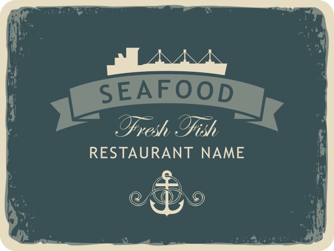 Set seafood logos for fish shop and restaurants Vector Image