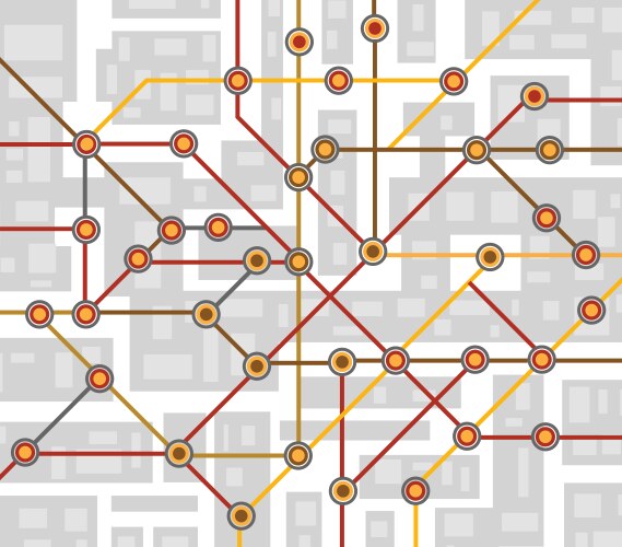 Metro subway underground transport map template Vector Image