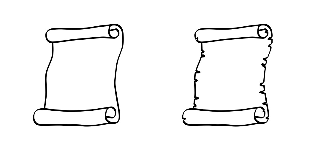 Vintage scrolls cartoon historical ancient Vector Image