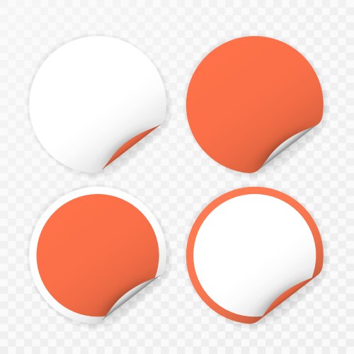 Realistic 3d round adhesive colored blank Vector Image