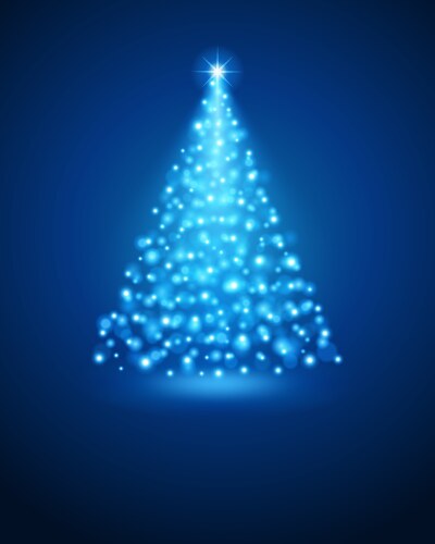 Glowing christmas tree Royalty Free Vector Image