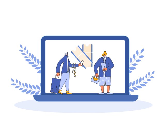 Bleisure concept work life balance person Vector Image