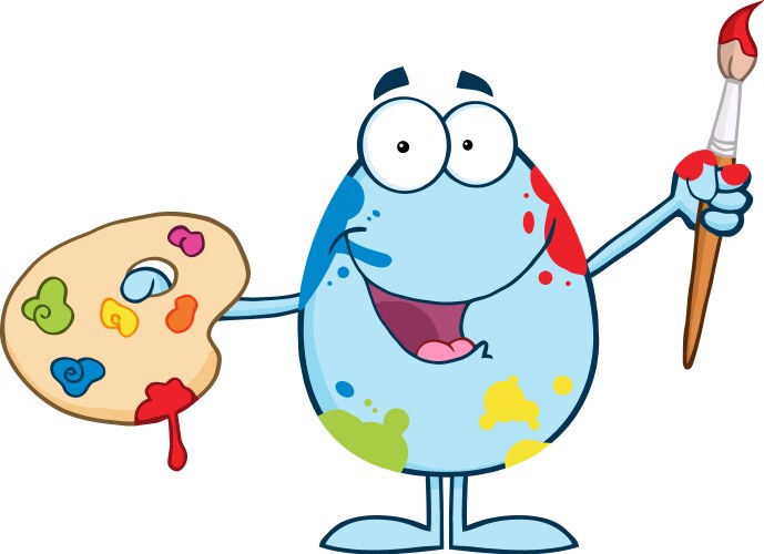 Cartoon painter Royalty Free Vector Image - VectorStock