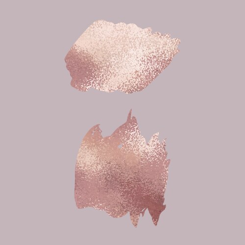 Brush stroke rose gold elegant metallic texture Vector Image
