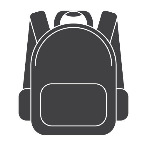 Black and white full trash bag silhouette Vector Image