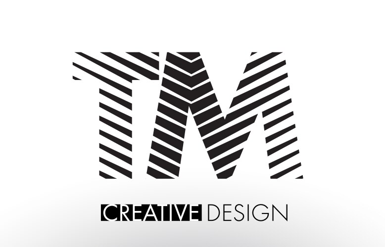 Tm t m letter modern logo design with yellow Vector Image