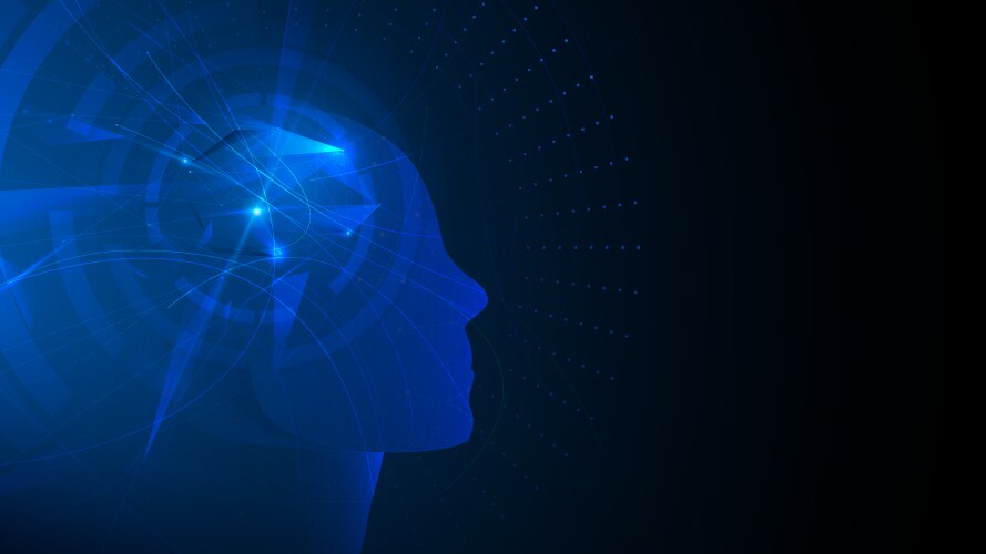 Ai artificial intelligence digital brain Vector Image