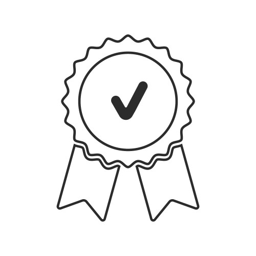 Certificate badge award icon premium quality Vector Image
