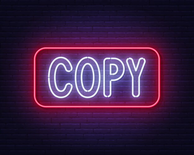 Yearbook neon sign on brick wall background Vector Image