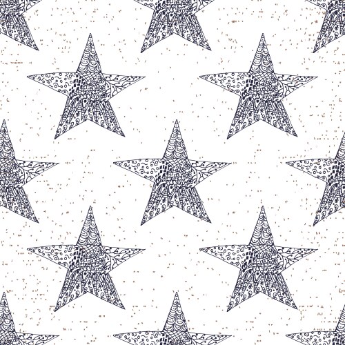 Star Doodle Pattern - Hand Drawn Sketch – Royalty-Free Vector | VectorStock