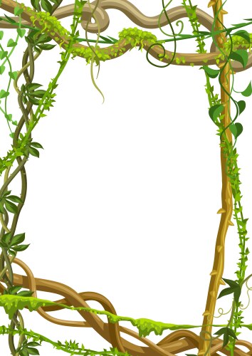 Wooden tree branch frame Royalty Free Vector Image