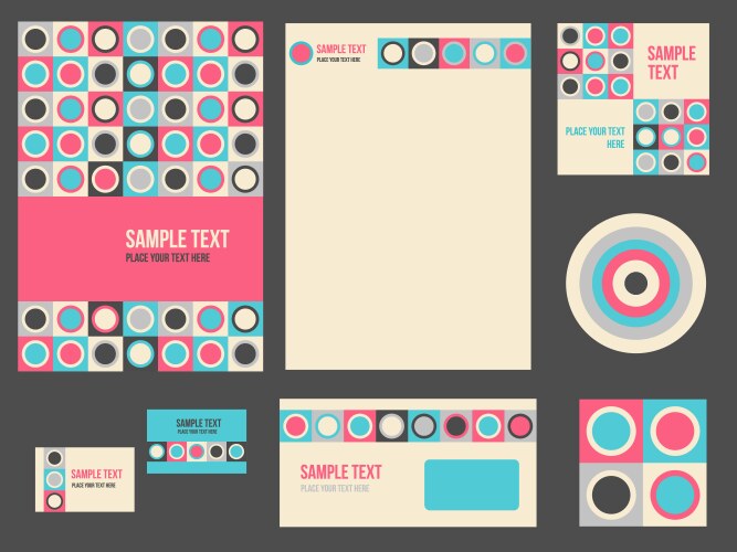 Corporate identity mockup office stationery Vector Image