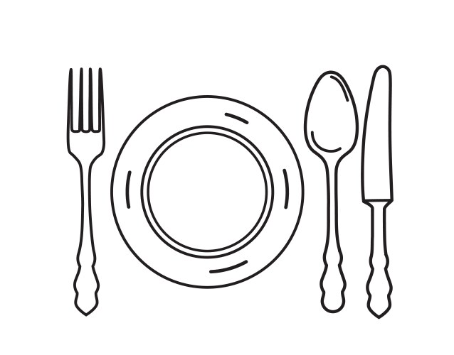 Dinner Plate Line Art Vector Images (over 11,000)