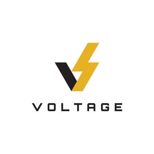 Lightning bolt power logo icon symbol sign Vector Image