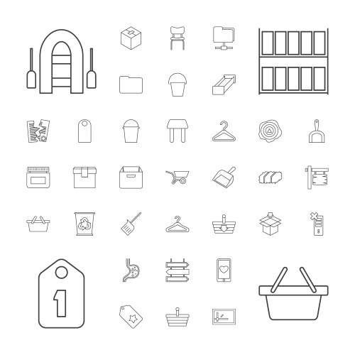 16 empty icons Royalty Free Vector Image - VectorStock