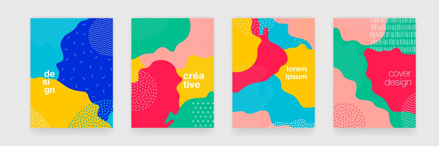 Fun doodle pattern background with abstract Vector Image