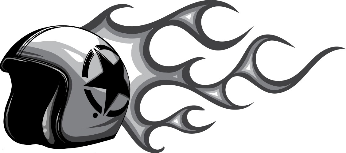 Burning motorcycle symbol Royalty Free Vector Image