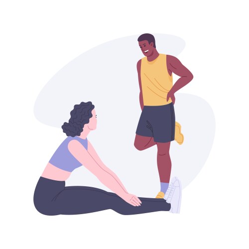 Office gym isolated cartoon Royalty Free Vector Image