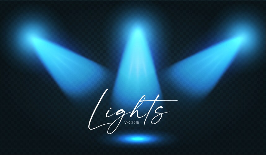 Spotlight blue light effect presentation design Vector Image