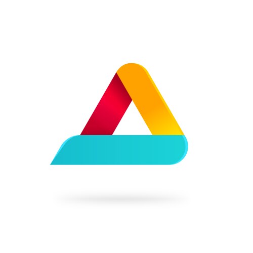 Colorful triangle logo Royalty Free Vector Image