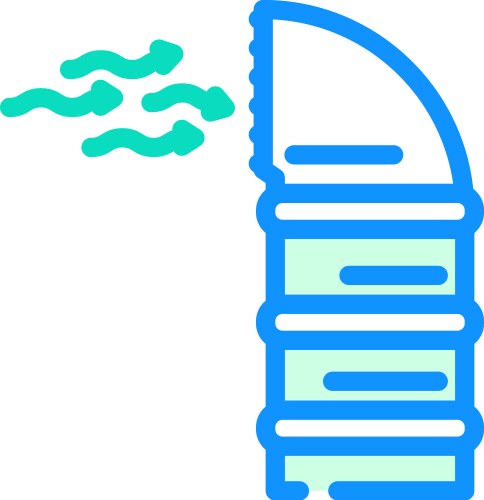 Fresh air intake ventilation isometric icon Vector Image