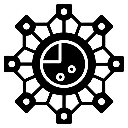 Machine learning gear icon for ai technology Vector Image