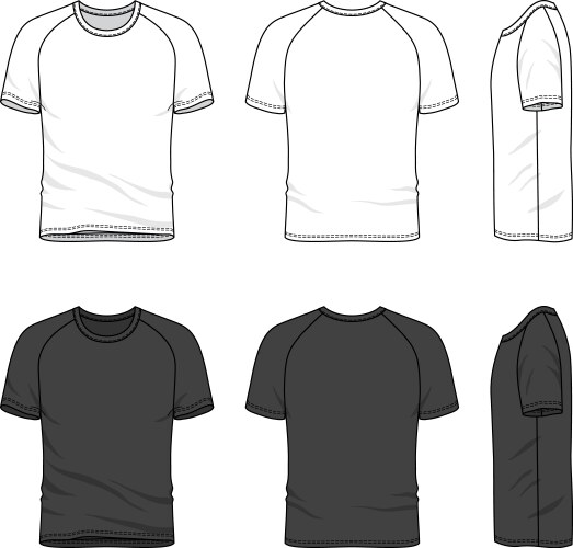 Raglan T-Shirt Template Vector Images (over 760)