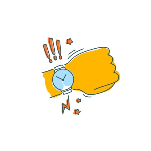 Time out watch hurry up Royalty Free Vector Image