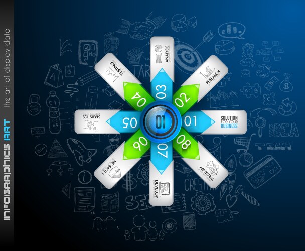 Clean infographic layout template for data Vector Image