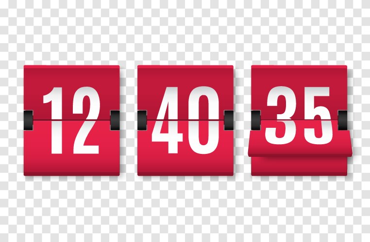 Flat countdown timer Royalty Free Vector Image