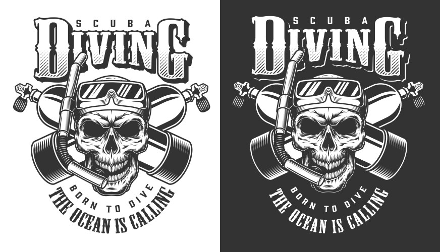 Scuba diving logo Vector Images & Graphics for Commercial Use | VectorStock