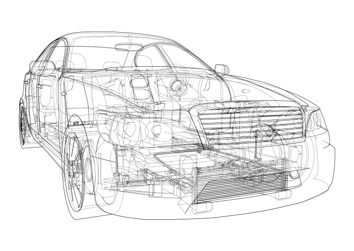 Chassis selection car isometric icon Royalty Free Vector