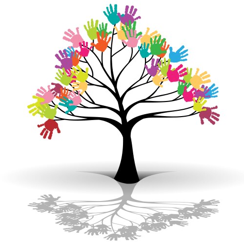 Kids tree logo icon design Royalty Free Vector Image