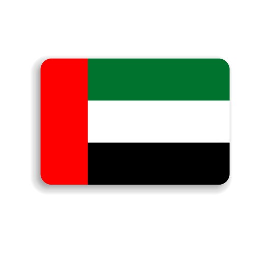 United arab emirates uae national flag in a shape Vector Image