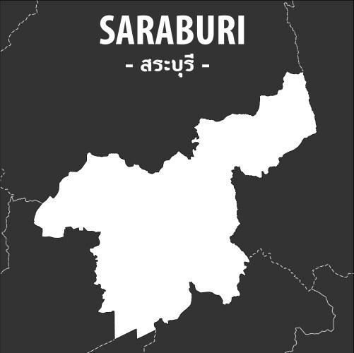 Chiang mai map province thailand Royalty Free Vector Image