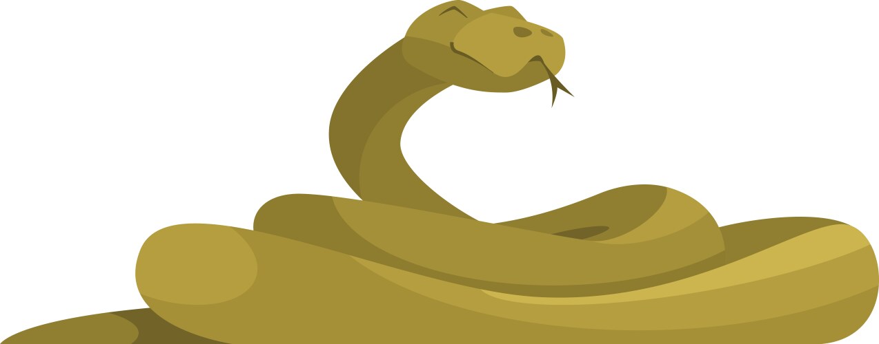 Cartoon green snake on white background Royalty Free Vector